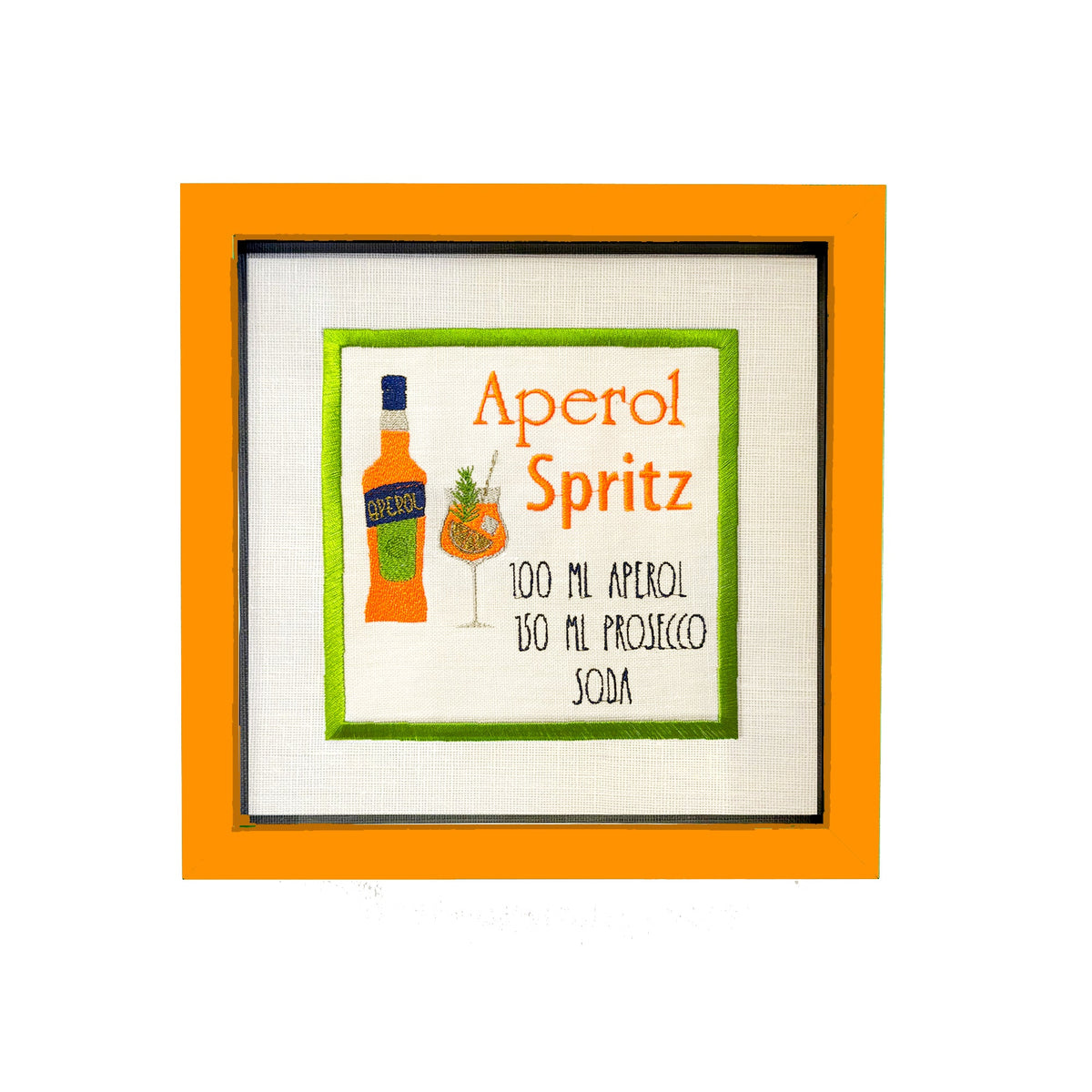 Aperol Spritz Embroidered Artwork – The Oxygen Lifestyle